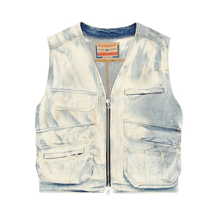 Buy Diesel D-Samp-S Sleeveless Jacket 'Blue/White' - A14727 0CBDJ 01 | GOAT