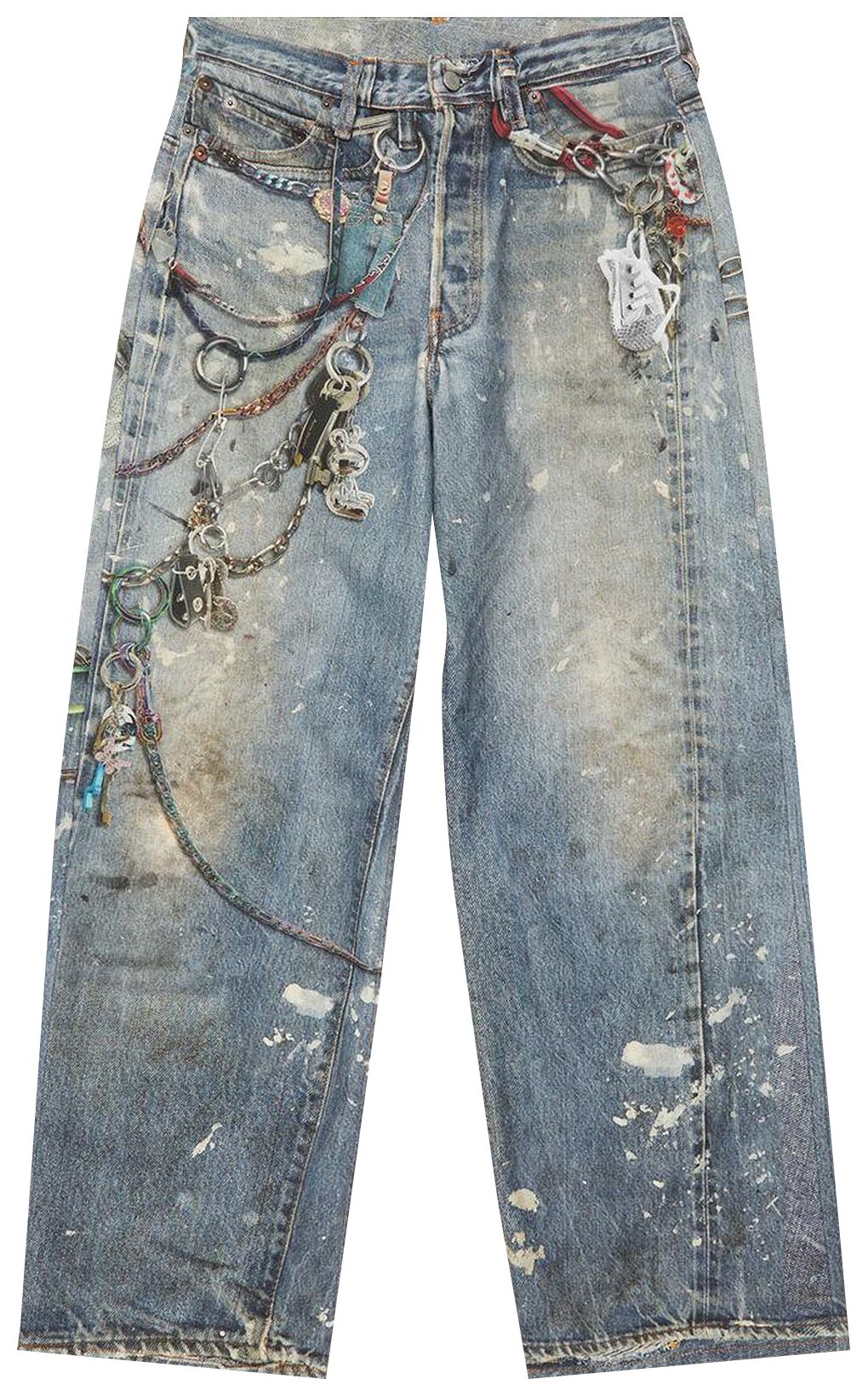 Buy Acne Studios Baggy Fit Jeans 'Mid Blue' - AK0850 GOAT MID | GOAT