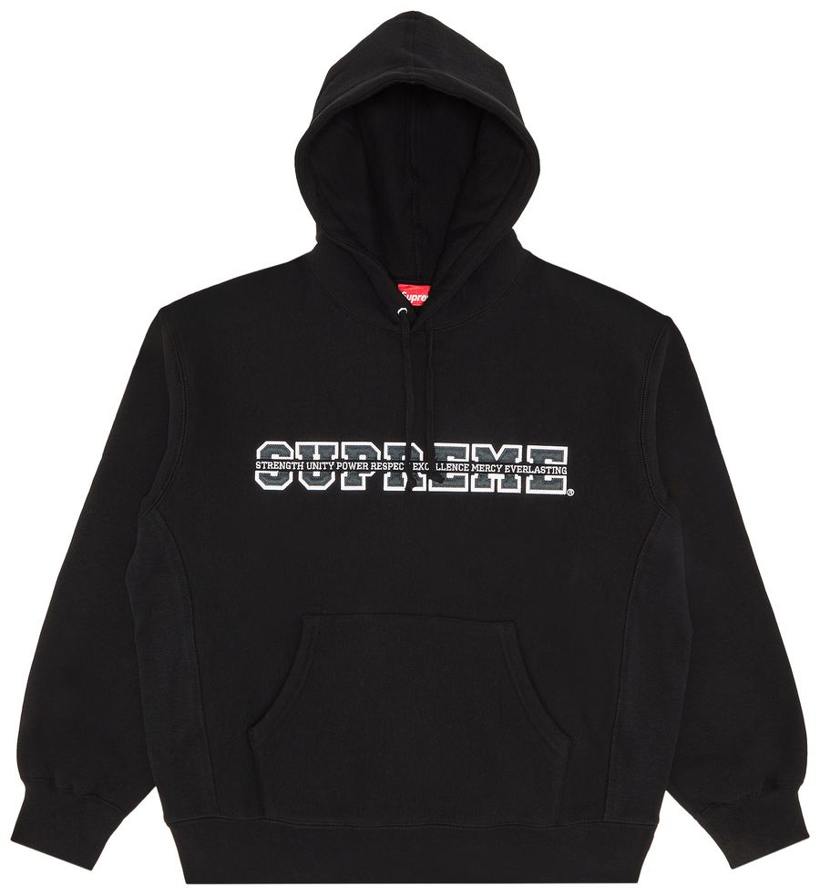 Buy Supreme Collegiate Acronym Hooded Sweatshirt 'Black' - FW24SW6 ...
