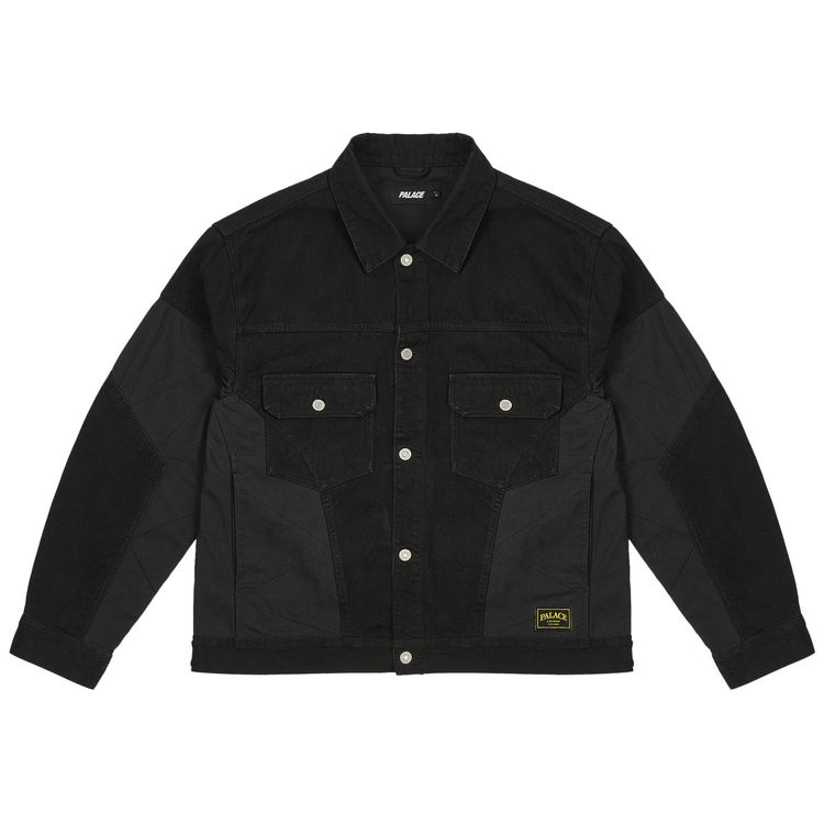 Buy Palace Panel Denim Jacket 'Black' - P27JK080 | GOAT