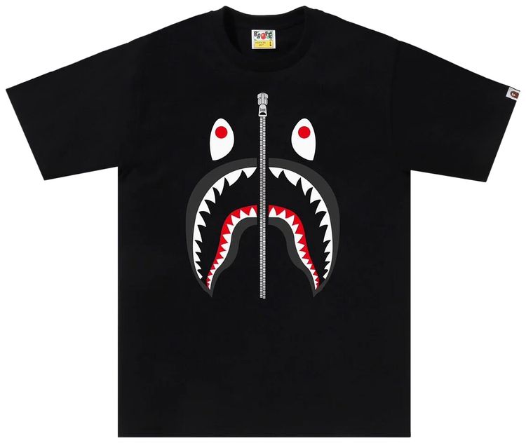 Buy BAPE Shark Tee 'Black' - 1K80 110 003 BLACK | GOAT