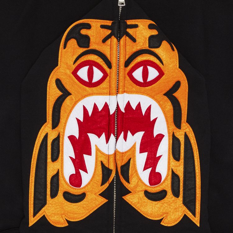 Buy BAPE Tiger Full Zip Hoodie 'Black' - 1K30 115 006 BLACK | GOAT