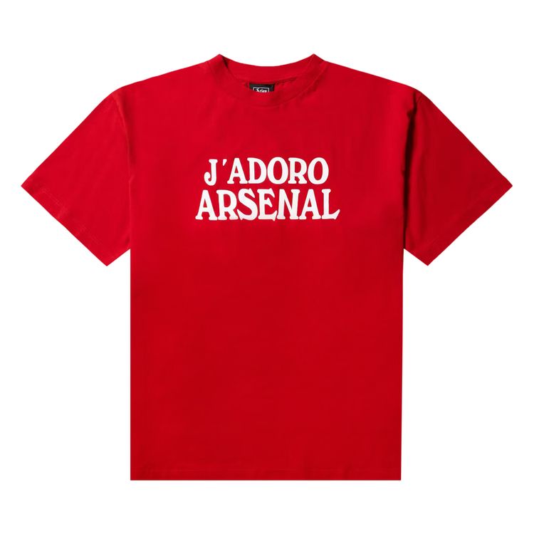 Buy Aries x Arsenal J'Adoro Short-Sleeve Tee 'Red' - U06691 RED | GOAT UK