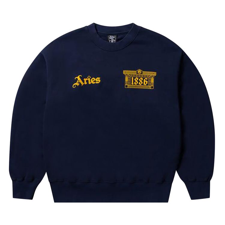 Buy Aries x Arsenal 1886 Crew Sweat 'Navy' - U06698 NAVY | GOAT
