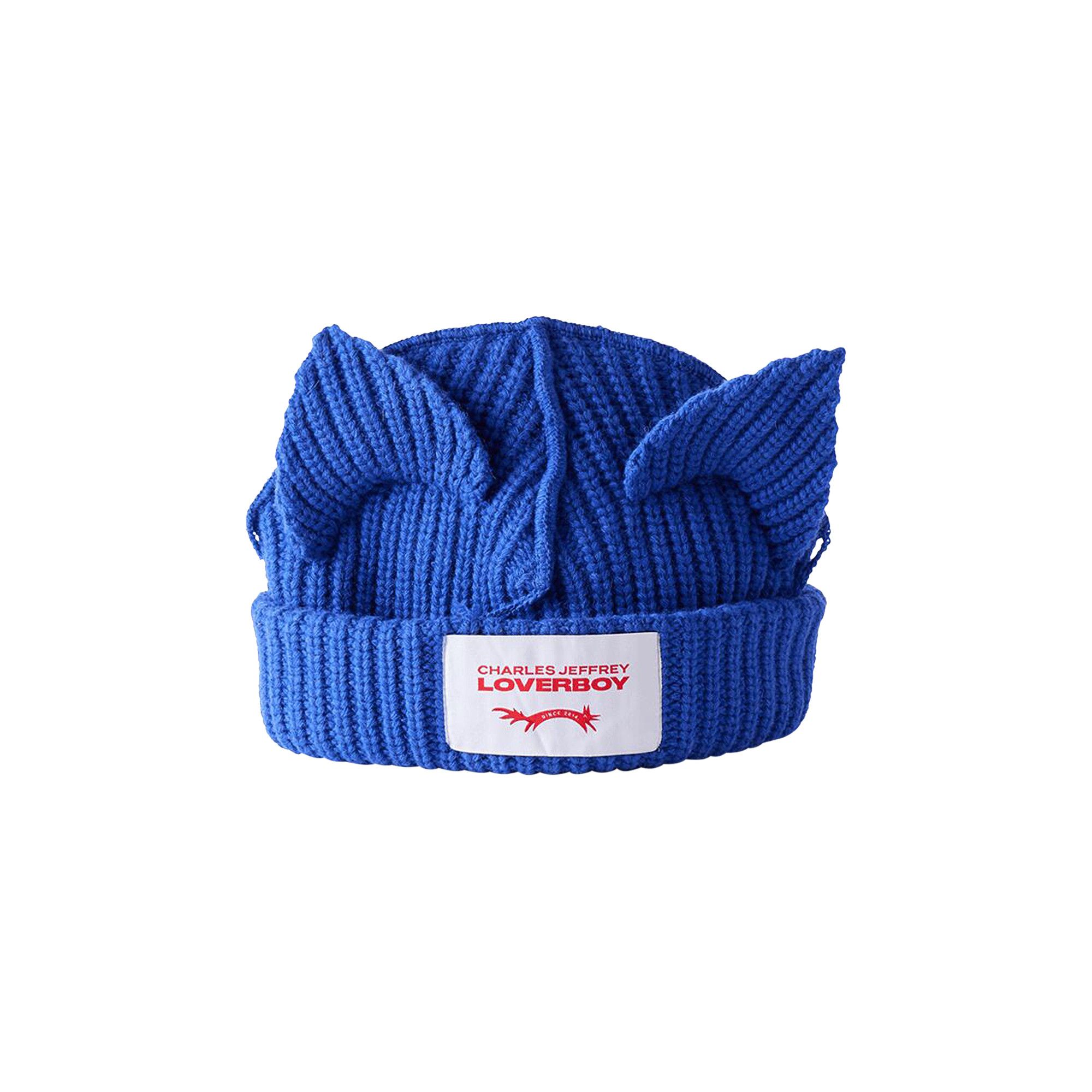 Buy Charles Jeffrey Loverboy Chunky Ears Beanie 'Blue Buy Charles Jeffrey Loverboy Chunky Ears Beanie 'Blue
