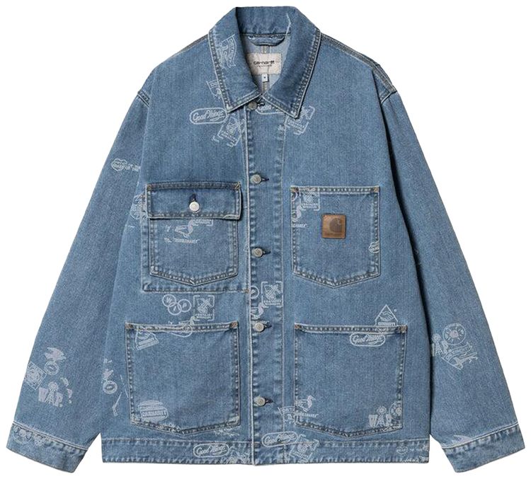 Buy Carhartt WIP Stamp Jacket 'Stamp Print Blue' - I033743 STAM | GOAT