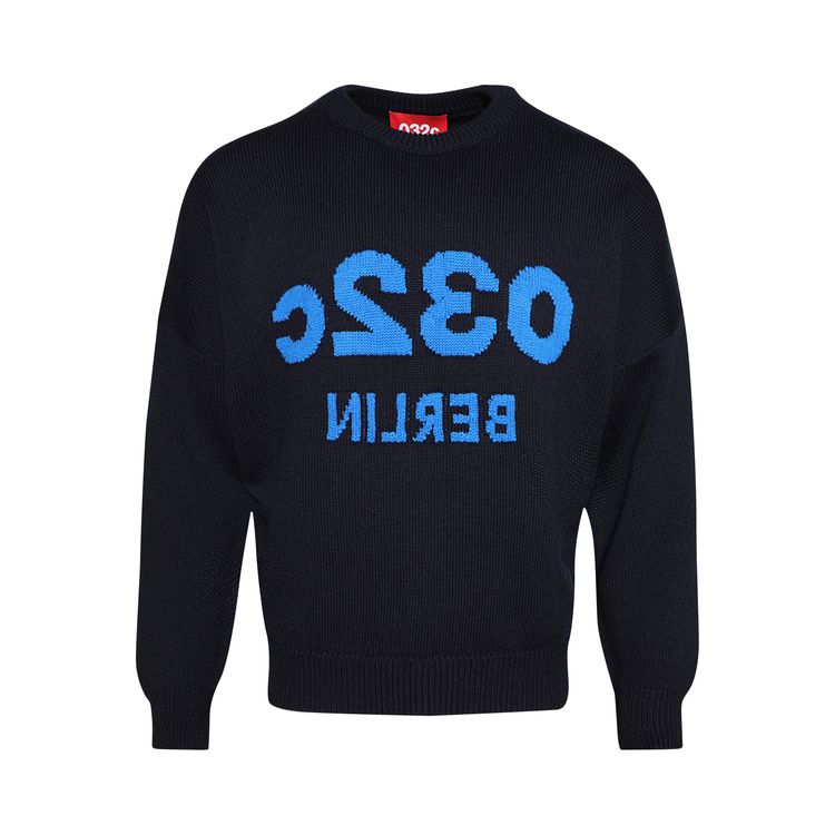 Buy 032C Selfie Sweater 'Dark Blue' - F24 URK 1511 DARK | GOAT