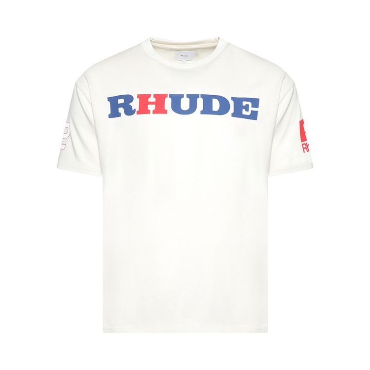 Buy Rhude Racing Tee 'Vintage White' - FW24TT230120241 | GOAT