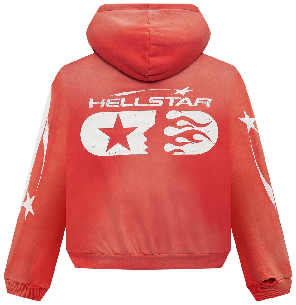 Buy Hellstar Studios Zip Hoodie 'Red' - HS02ZIP001 RED | GOAT