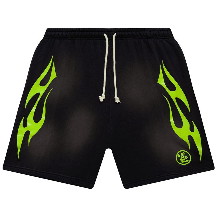 Buy Hellstar Flame Shorts 'Green' - HS03SHO002 GREE | GOAT
