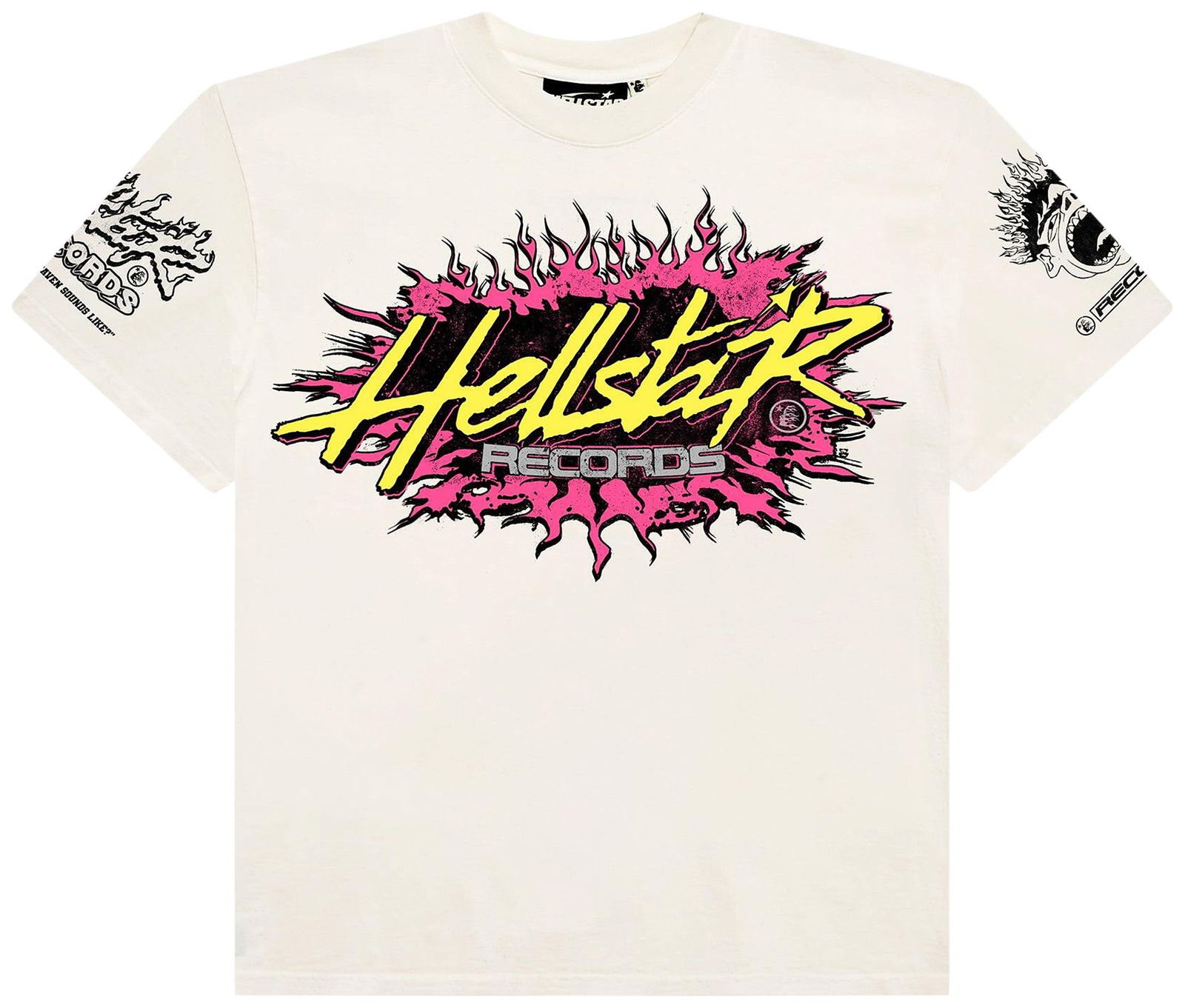 Buy Hellstar Records T-Shirt 'White' - HS03TEE007 WHIT | GOAT