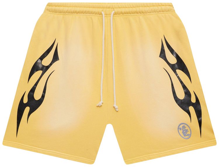 Buy Hellstar Flame Shorts 'Yellow' - HS02SHO001 YELL | GOAT