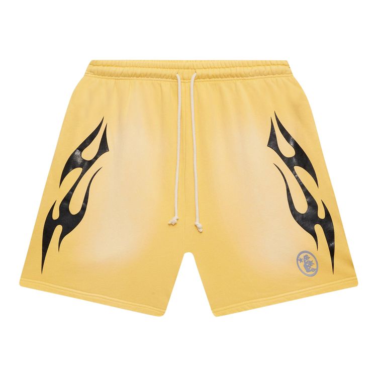 Buy Hellstar Flame Shorts 'Yellow' - HS02SHO001 YELL | GOAT