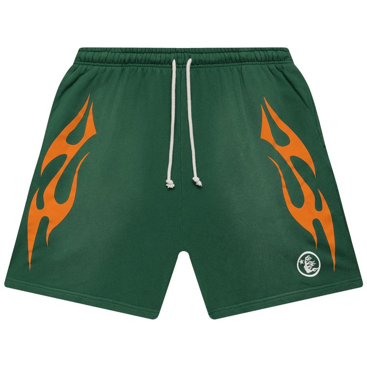 Buy Hellstar Flame Shorts 'Green' - HS03SHO003 GREE | GOAT