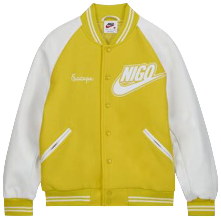 Buy Nike x Nigo NRG Varsity Jacket 'Yellow' - FV5670 735 | GOAT