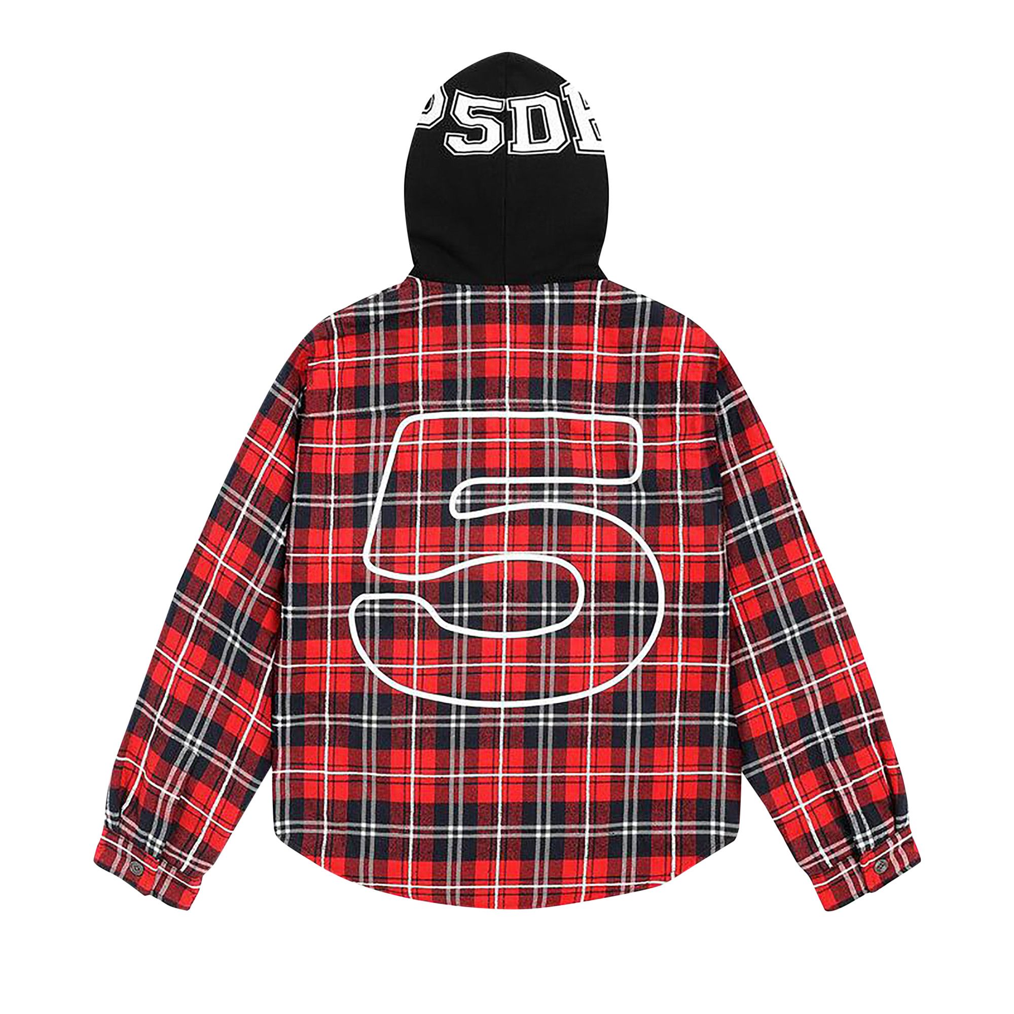 Buy Sp5der Hooded Zip Flannel Shirt Jacket 'Red Plaid Buy Sp5der Hooded Zip Flannel Shirt Jacket 'Red Plaid