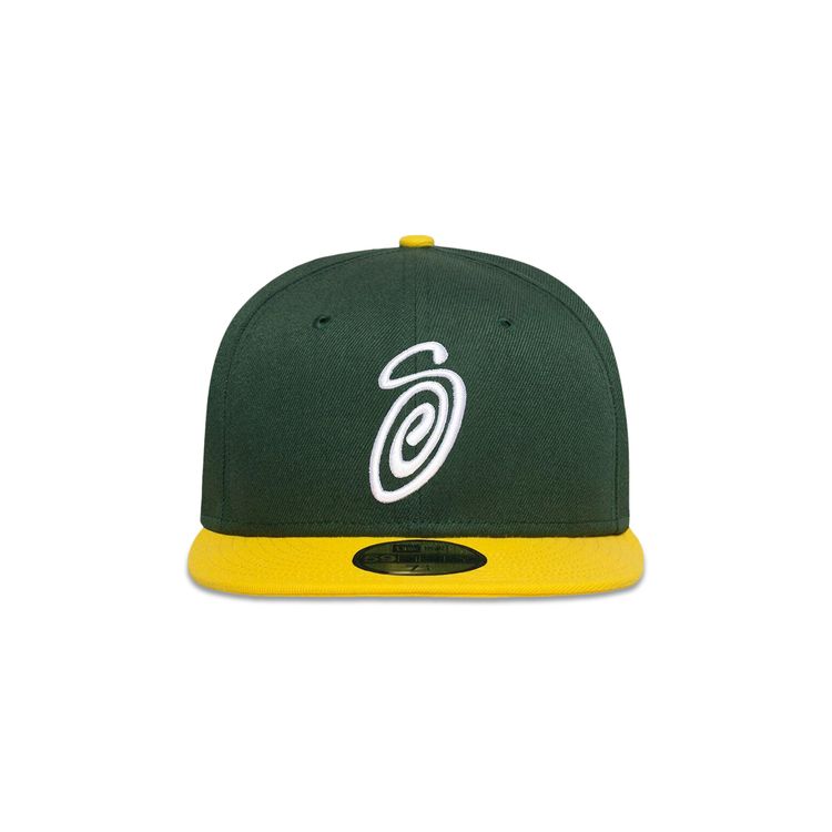 Buy Stussy New Era 59FIFTY Swirly S Cap 'Green/Yellow' - 1311008 GREE ...