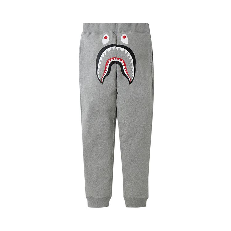 Buy BAPE Shark Sweat Pants 'Grey/Blue' - 1F80 152 006 BLUE | GOAT