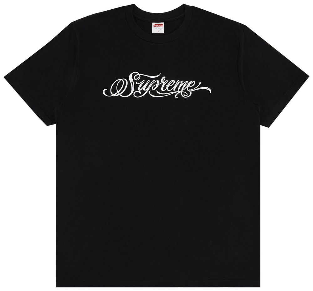 Buy Supreme Script Tee 'Black' - FW24T53 BLACK | GOAT