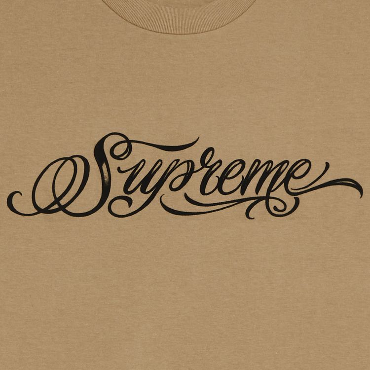Buy Supreme Script Tee 'Khaki' - FW24T53 KHAKI | GOAT