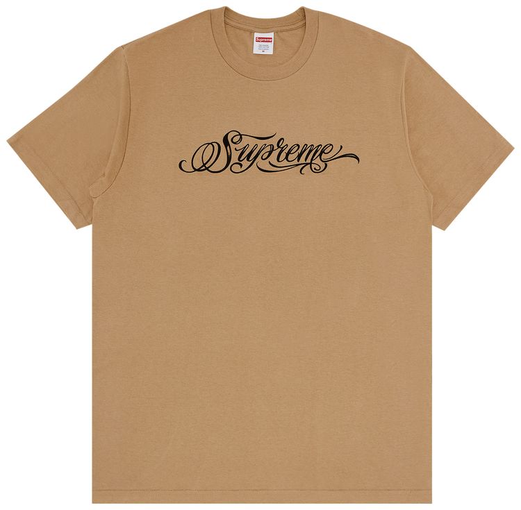 Buy Supreme Script Tee 'Khaki' - FW24T53 KHAKI | GOAT