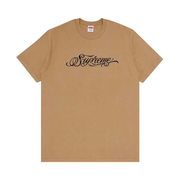 Buy Supreme Script Tee 'Khaki' - FW24T53 KHAKI | GOAT