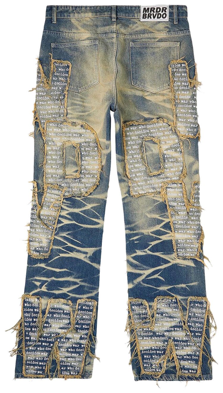 Buy Who Decides War Overlay Jeans 'Denim' - 1120790009FW24 DENI | GOAT