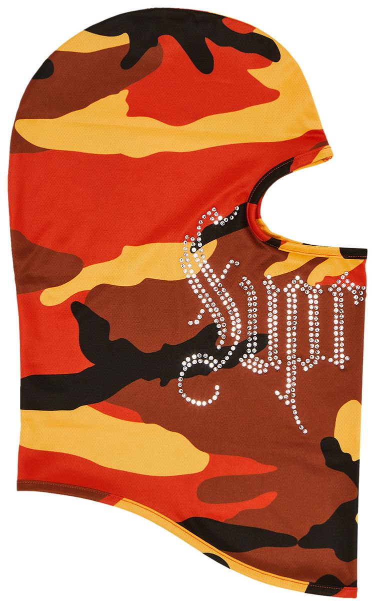 Buy Supreme Rhinestone Balaclava 'Orange Camo' - FW24H90 ORANGE CAMO | GOAT