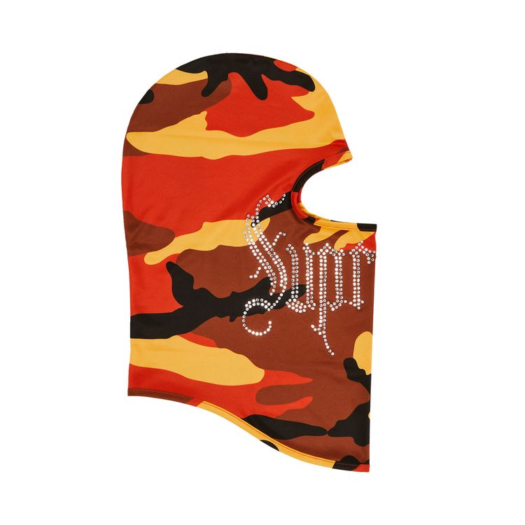Buy Supreme Rhinestone Balaclava 'Orange Camo' - FW24H90 ORANGE CAMO | GOAT