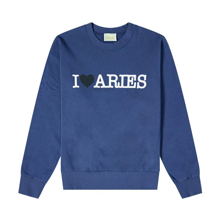 Buy Aries I Heart Aries Sweat 'Pale Blue' - FQAR20002 PALE | GOAT