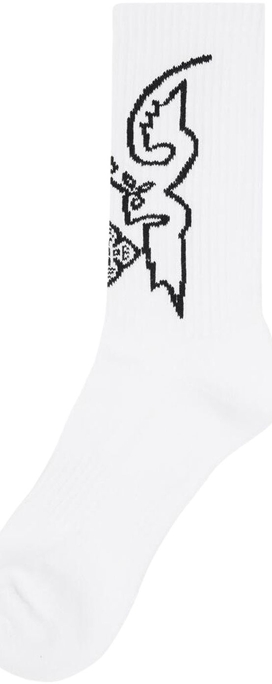 Buy Rhude Cross Sock 'White/Black' - FW24SO048840128 | GOAT