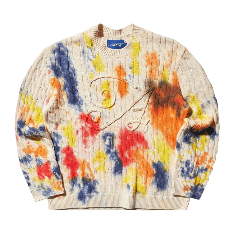 Buy Awake NY Applique Sweater 'Tie Dye' - AWK FW24 KN004 TIE | GOAT