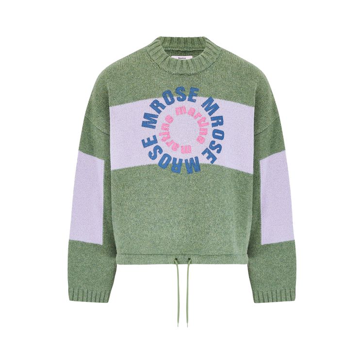 Achetez des Martine Rose Intarsia Print Jumper 'Green' - 943YA03400 ...