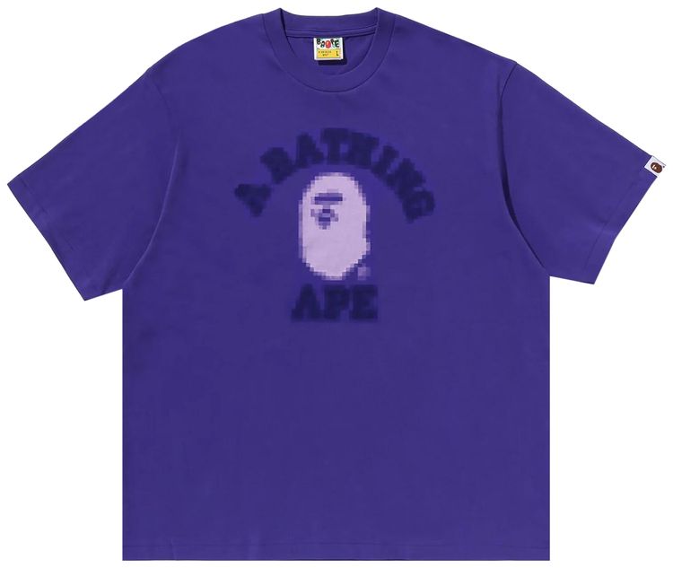 Buy BAPE Pixal College Relaxed Fit Tee 'Purple' - 1K80 110 343 PURPLE ...