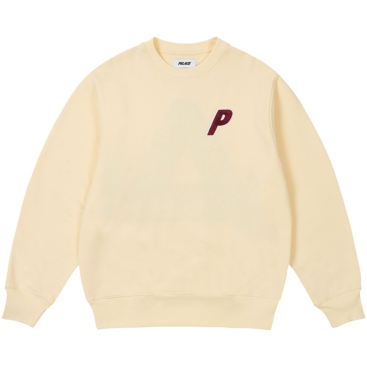 Buy Palace Chenille Tri-Ferg Crew 'Soft White' - P27CS165 | GOAT