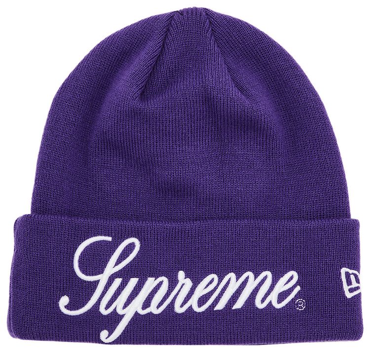 Buy Supreme New Era Script Beanie 'Purple' - FW24BN66 PURPLE | GOAT