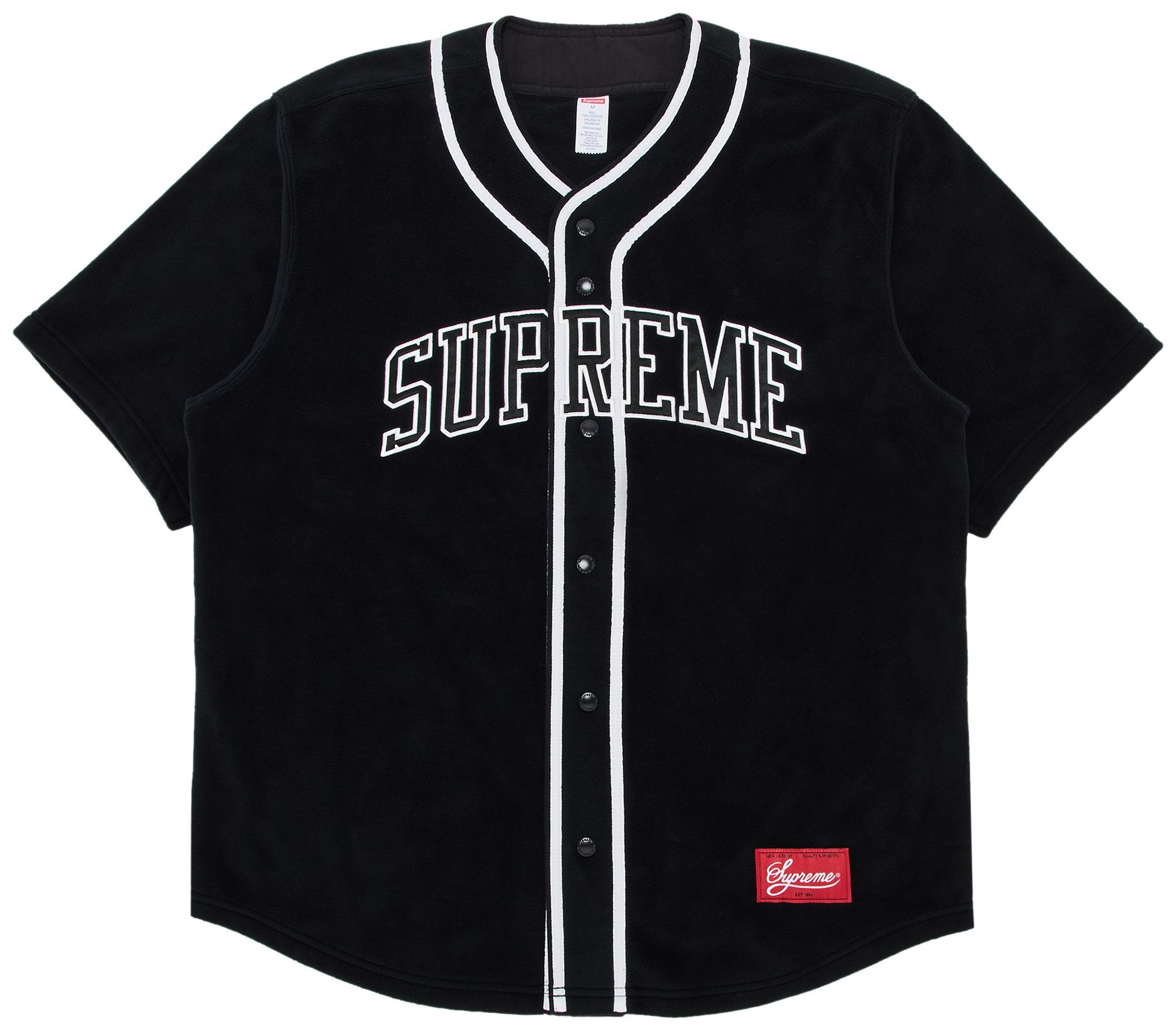 Buy Supreme Polartec Baseball Jersey 'Black' - FW24KN7 BLACK | GOAT