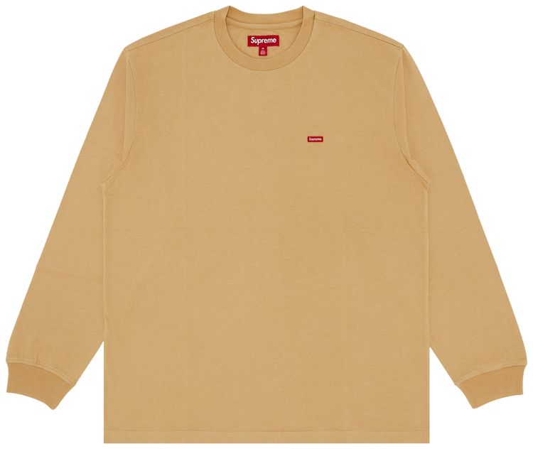 Buy Supreme Small Box Long-Sleeve Tee 'Dark Tan' - FW24KN34 DARK TAN | GOAT
