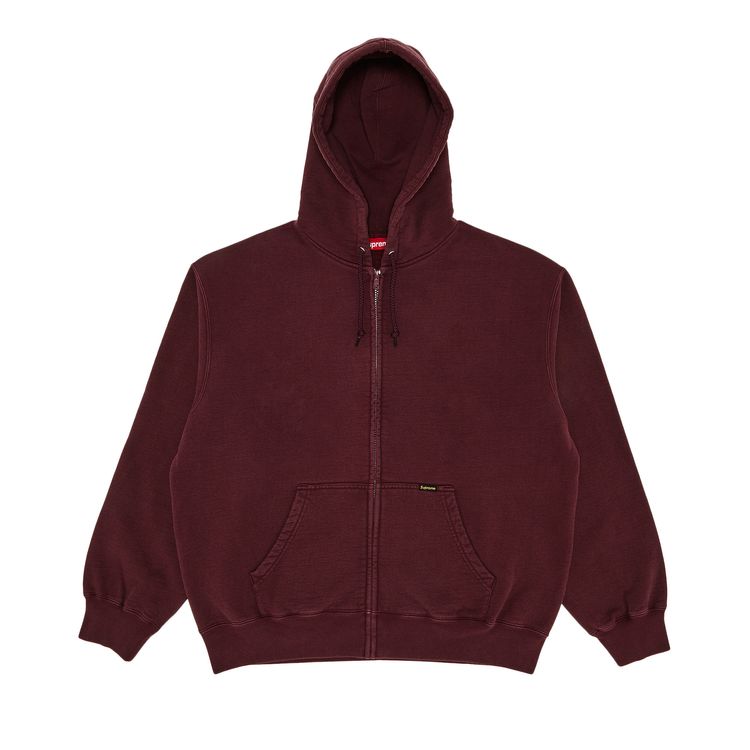 Buy Supreme Work Zip Up Hooded Sweatshirt 'Maroon' - FW24SW43 MAROON | GOAT