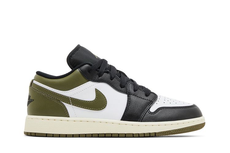 Buy Air Jordan 1 Low GS 'Black Toe Medium Olive' - 553560 092 | GOAT