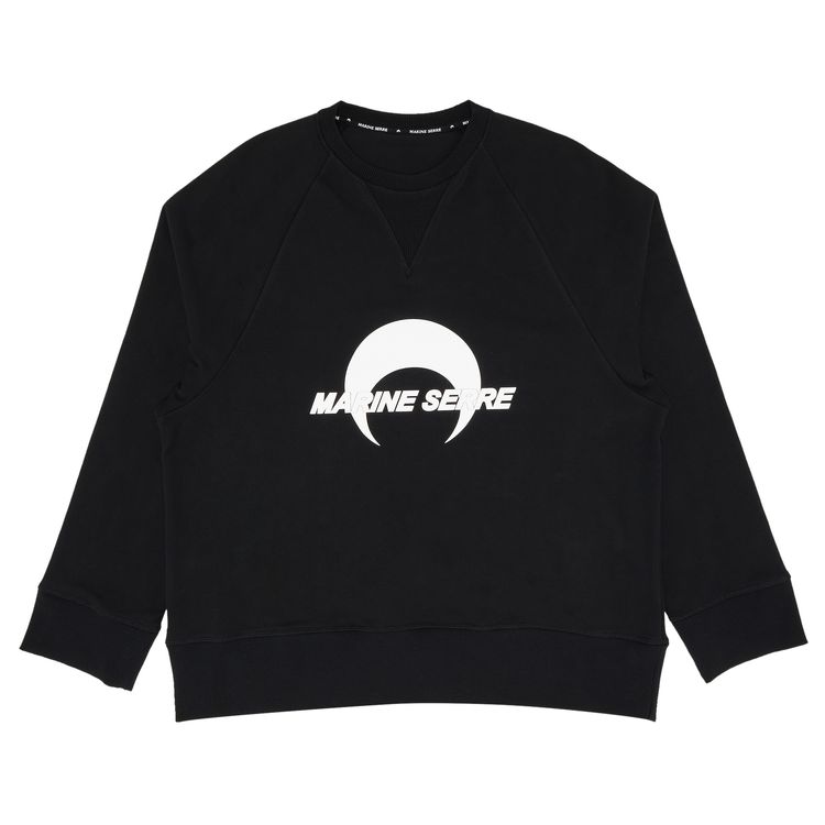 Buy Marine Serre Moon Logo Fleece Raglan Sweatshirt 'Black' - UST019A ...