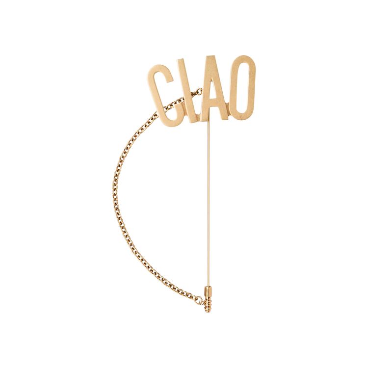 Buy Moschino Maxi Pin With CIAO Chain - 24221A918184020607 | GOAT
