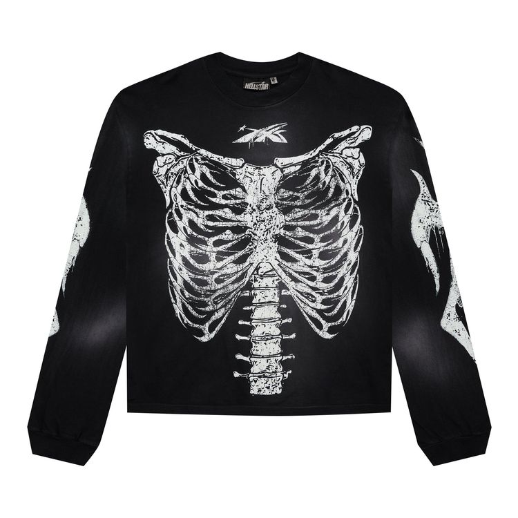 Buy Hellstar Skeleton Long-Sleeve 'Black' - HSH2LS01 BLAC | GOAT