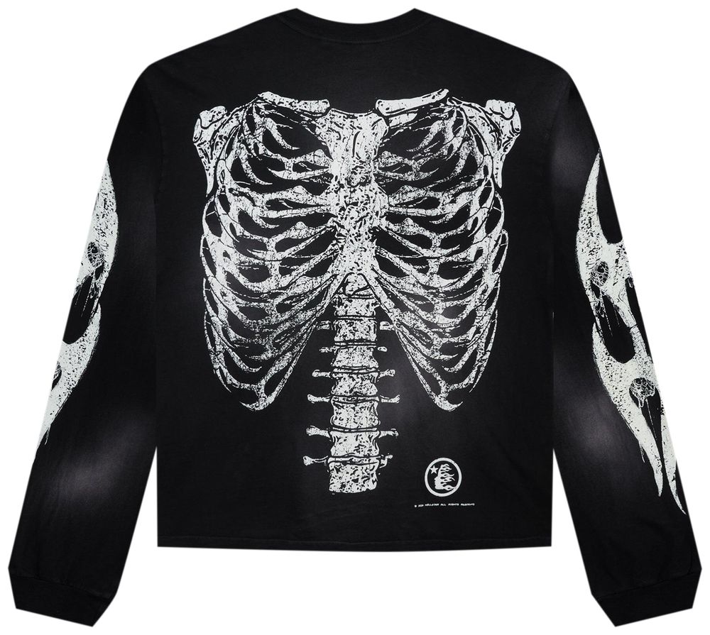 Buy Hellstar Skeleton Long-Sleeve 'Black' - HSH2LS01 BLAC | GOAT