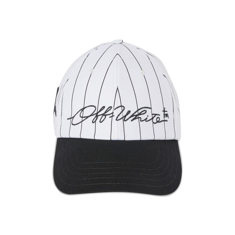 Buy Off-White Pinstripe Baseball Cap 'White/Black ...