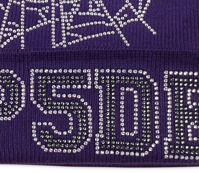 Buy Sp5der Rhinestone Beanie 'Purple' - SP5 RHNBN PRP | GOAT