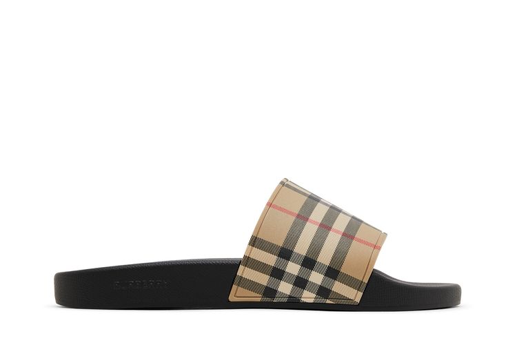 Buy Burberry Check Slide 'Archive Beige' - 8056942 | GOAT