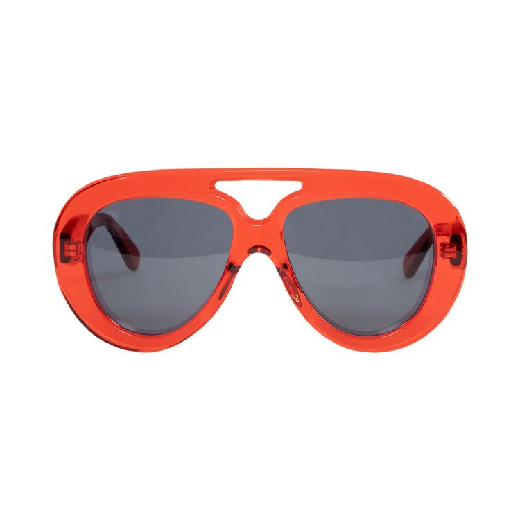Buy Loewe Curvy Sunglasses 'Shiny Red/Smoke' - LW40144 66A | GOAT
