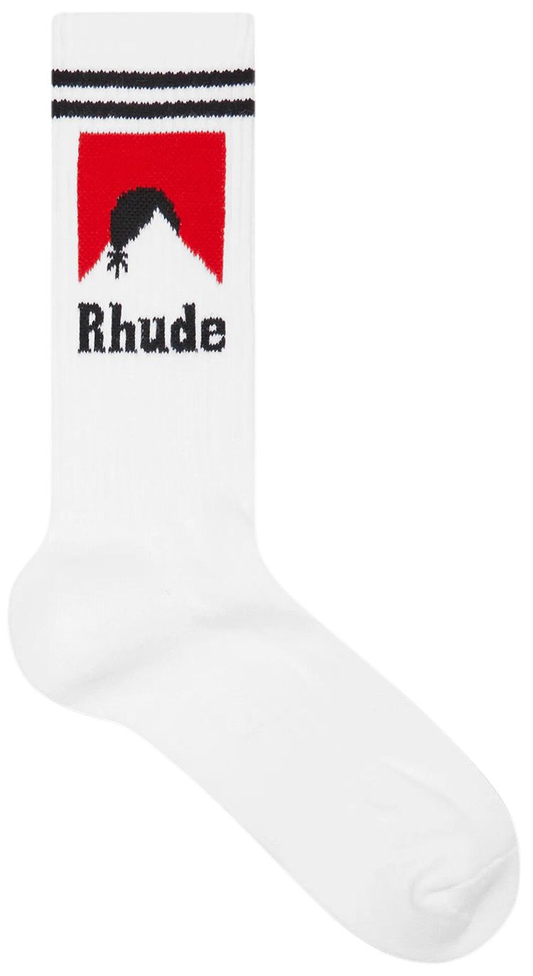 Buy Rhude Moonlight Sock 'White/Black/Red' - FW24SO03884 | GOAT