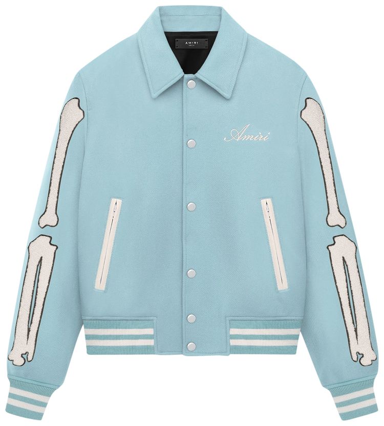 Buy Amiri Bones Jacket 'Harbor Blue' - AWOUVY1004 457 HARB | GOAT